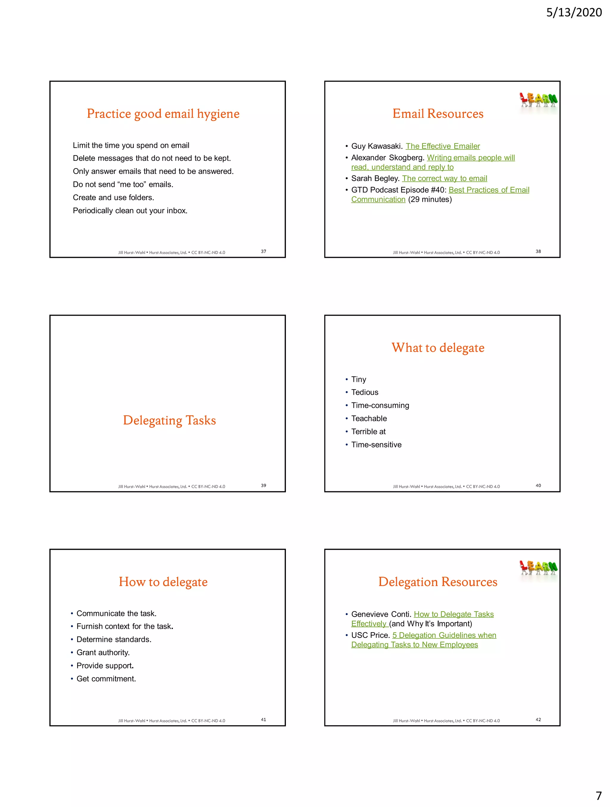 Productivity 101 handout | PDF