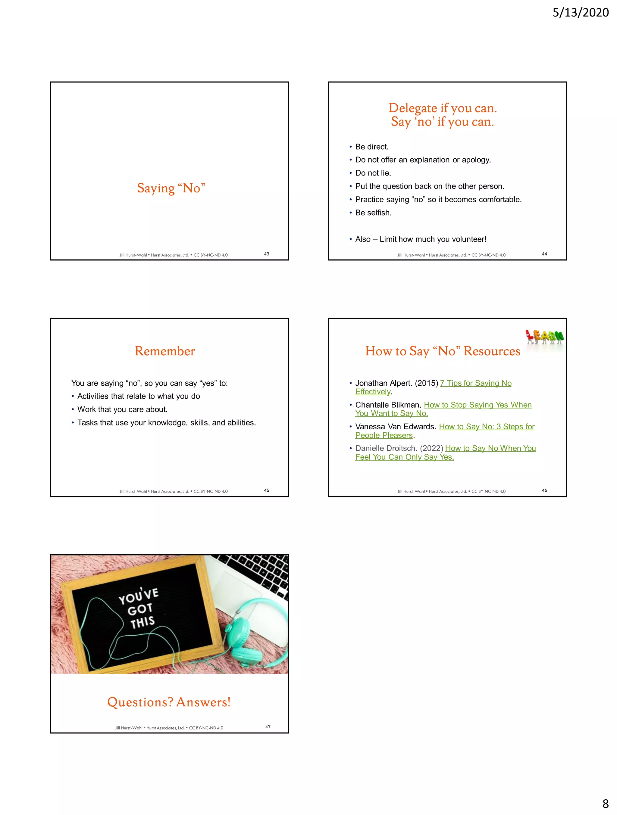 Productivity 101 handout | PDF