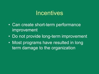Productivity and Incentives | PPT