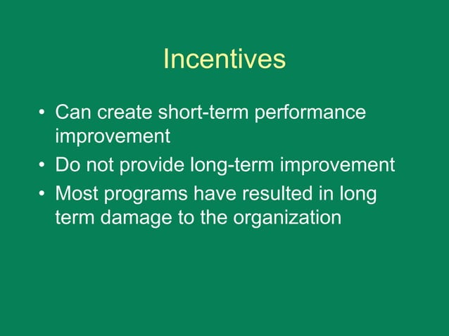 Productivity and Incentives | PPT