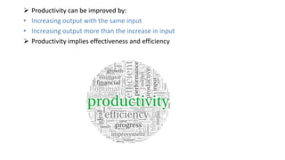 Productivity and quality management | PPTX