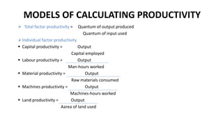 Productivity and quality management | PPTX