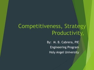 Productivity,competitiveness,strategy | PPT