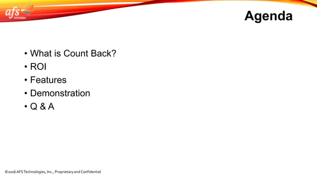 Productivity Enhancer: Picker Count Back | PPT