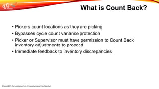 Productivity Enhancer: Picker Count Back | PPT