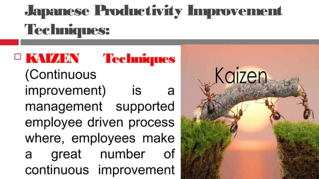 Productivity improvement slide share | PPT | Mechanical and Industrial ...