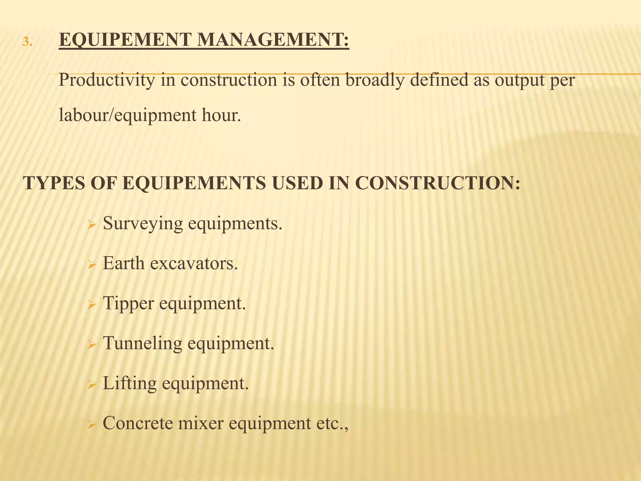 Productivity improvement in construction | PPTX