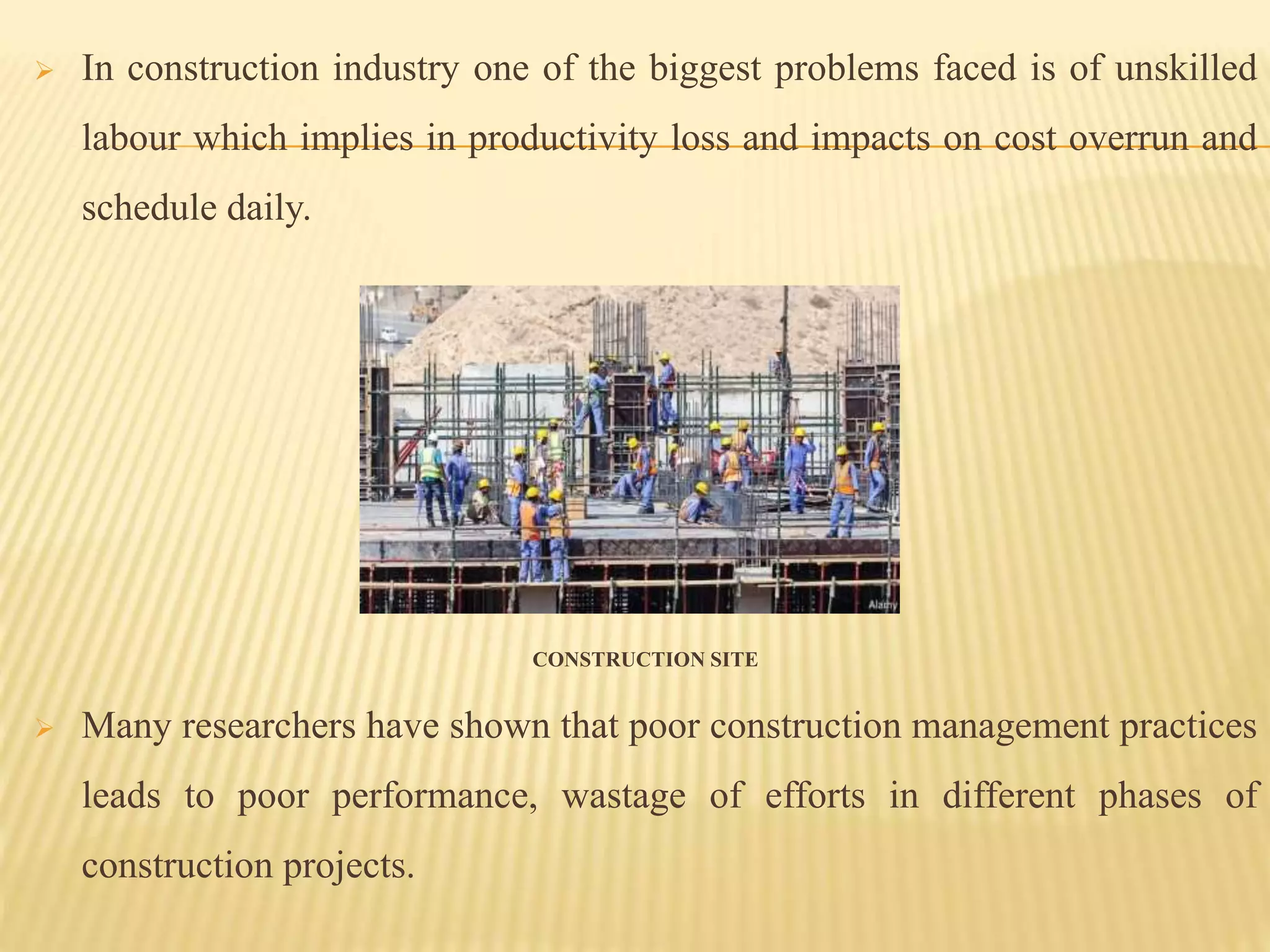 Productivity improvement in construction | PPTX