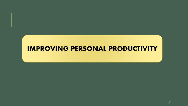 Productivity improvement techniques | PPTX