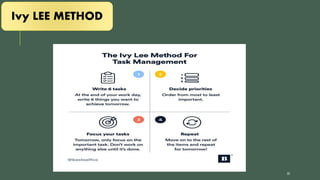 Productivity improvement techniques | PPTX