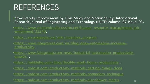 Productivity improvement techniques | PPTX