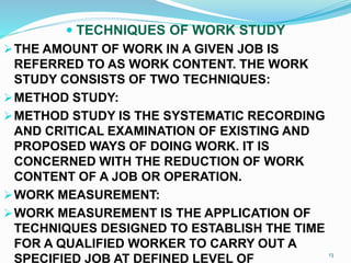 Productivity improvement technique using work study in rmg sector | PPTX