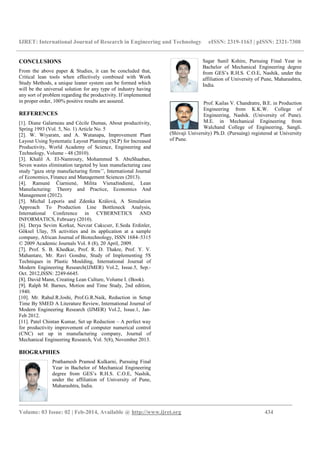 Productivity improvement through lean deployment & | PDF