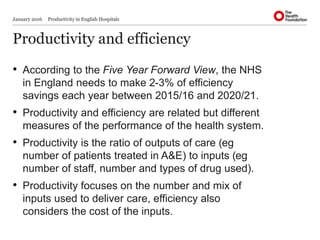 Productivity in English hospitals | PPT