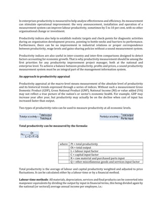 Productivity management final part 1 m | PDF