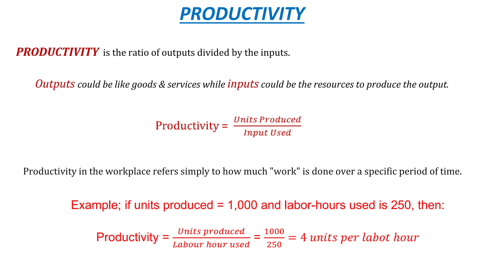 Productivity Measurement, Types with solved Examples.pptx