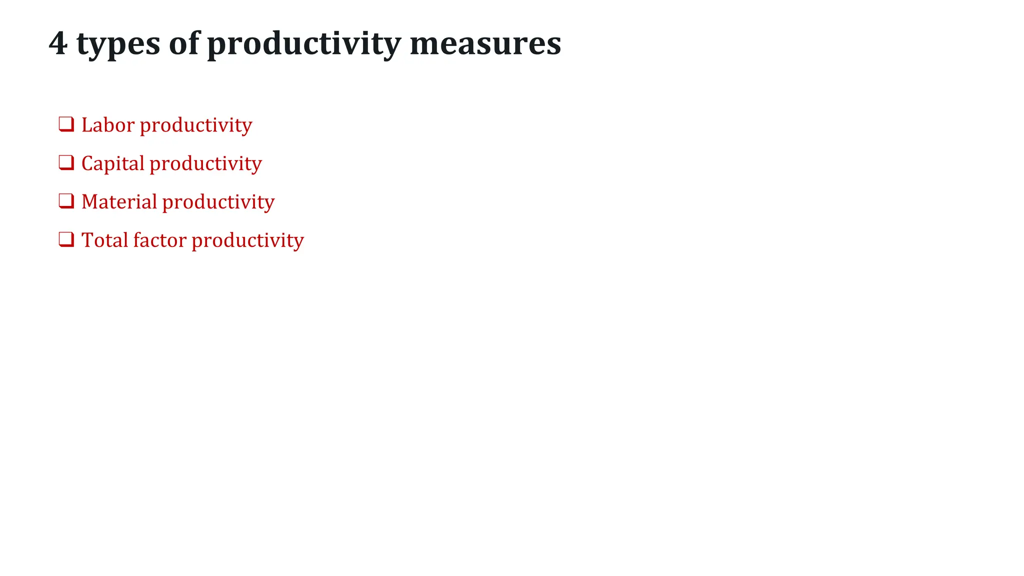 Productivity Measurement, Types with solved Examples.pptx