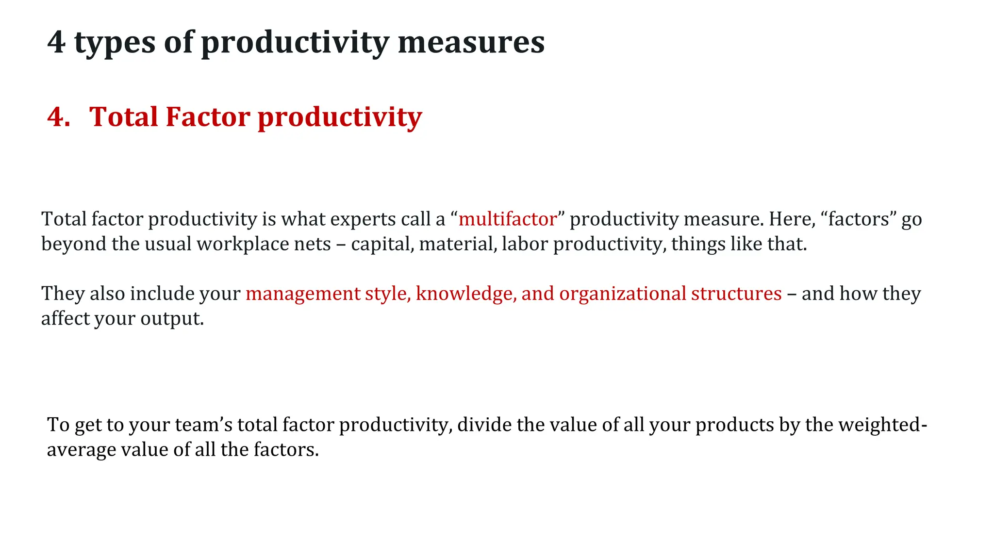 Productivity Measurement, Types with solved Examples.pptx