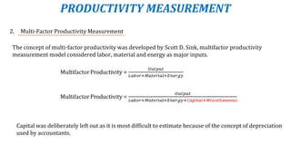 Productivity Measurement, Types with solved Examples.pptx