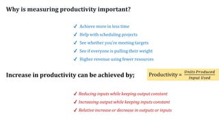 Productivity Measurement, Types with solved Examples.pptx