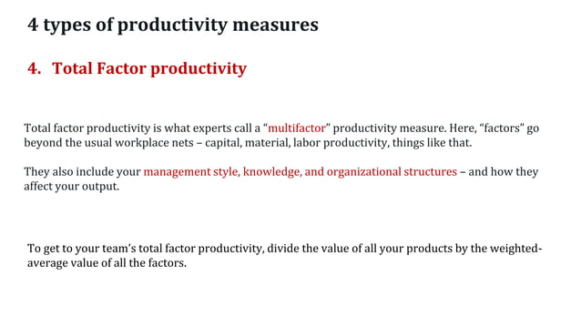 Productivity Measurement, Types with solved Examples.pptx