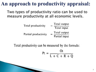 Productivity measurement approaches | PPTX