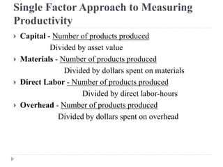 Productivity of human resources | PPTX
