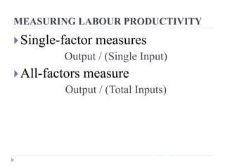 Productivity of human resources | PPTX