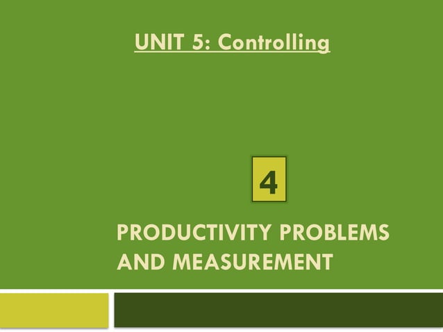 Productivity problems and Measurement.pptx