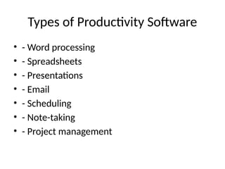 Productivity_Software_20_Slides.pptxVDSD | PPTX