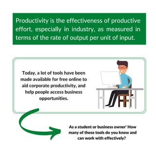 Productivity tools | PDF