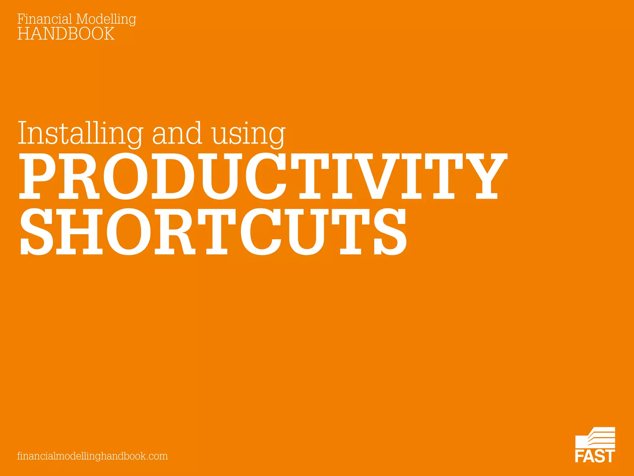 Installing and Using Productivity Shortcuts | PDF