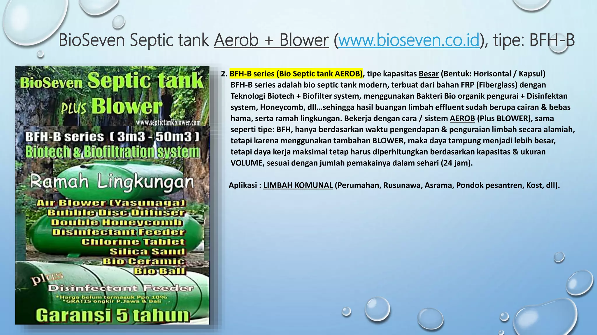 Ipal biotech by BioSeven STP utk limbah klinik, puskesmas, lab, dll | PPT