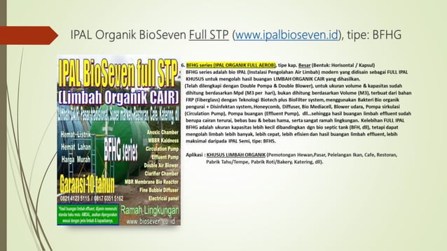 PROMO MURAH! IPAL BioSeven STP WWTP - Garansi 10thn - Sertifikat ISO | PPT