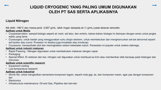 Liquid Cryogenic, Industrial Gases, Medical Gases | PPTX