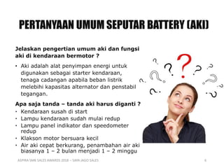 Product Knowledge Battery - Aspira SMK Sales Awards 2018 | PPT