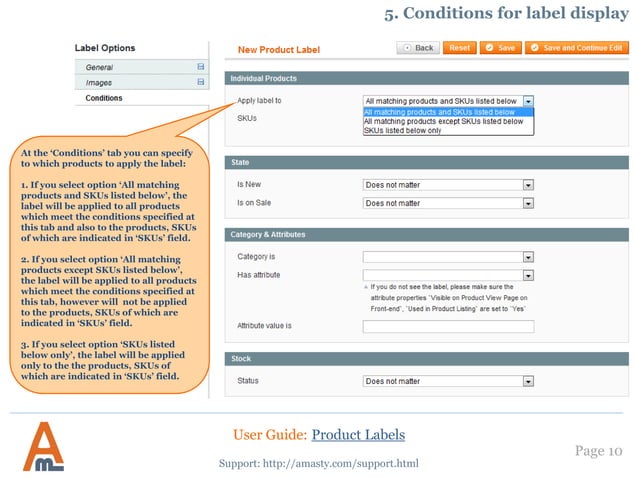 Product Label: Magento Extension by Amasty. User Guide. | PPT