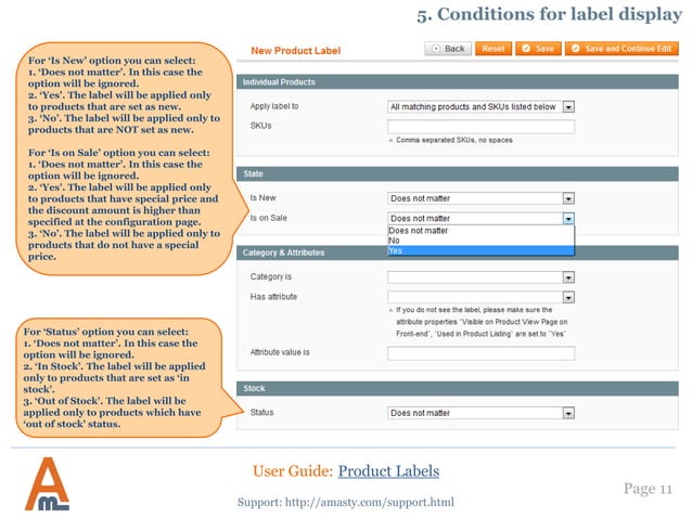 Product Label: Magento Extension by Amasty. User Guide. | PPT