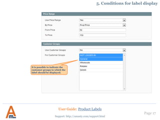 Product Label: Magento Extension by Amasty. User Guide. | PPT