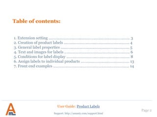 Product Label: Magento Extension by Amasty. User Guide. | PPT