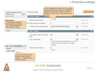 Product Label: Magento Extension by Amasty. User Guide. | PPT