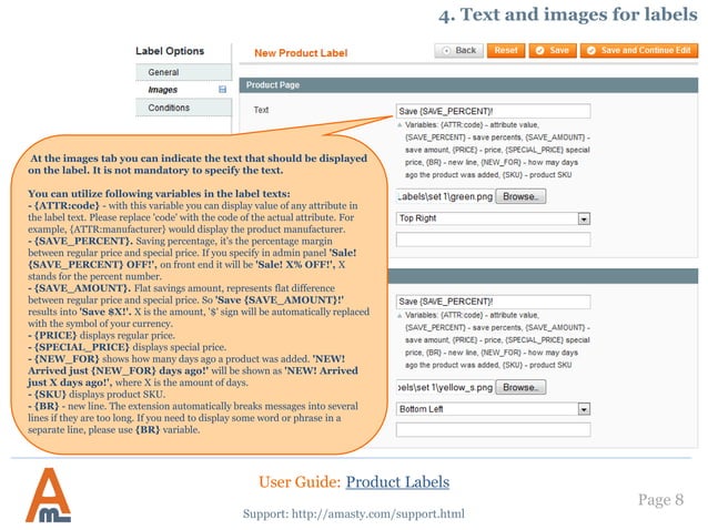 Product Label: Magento Extension by Amasty. User Guide. | PPT