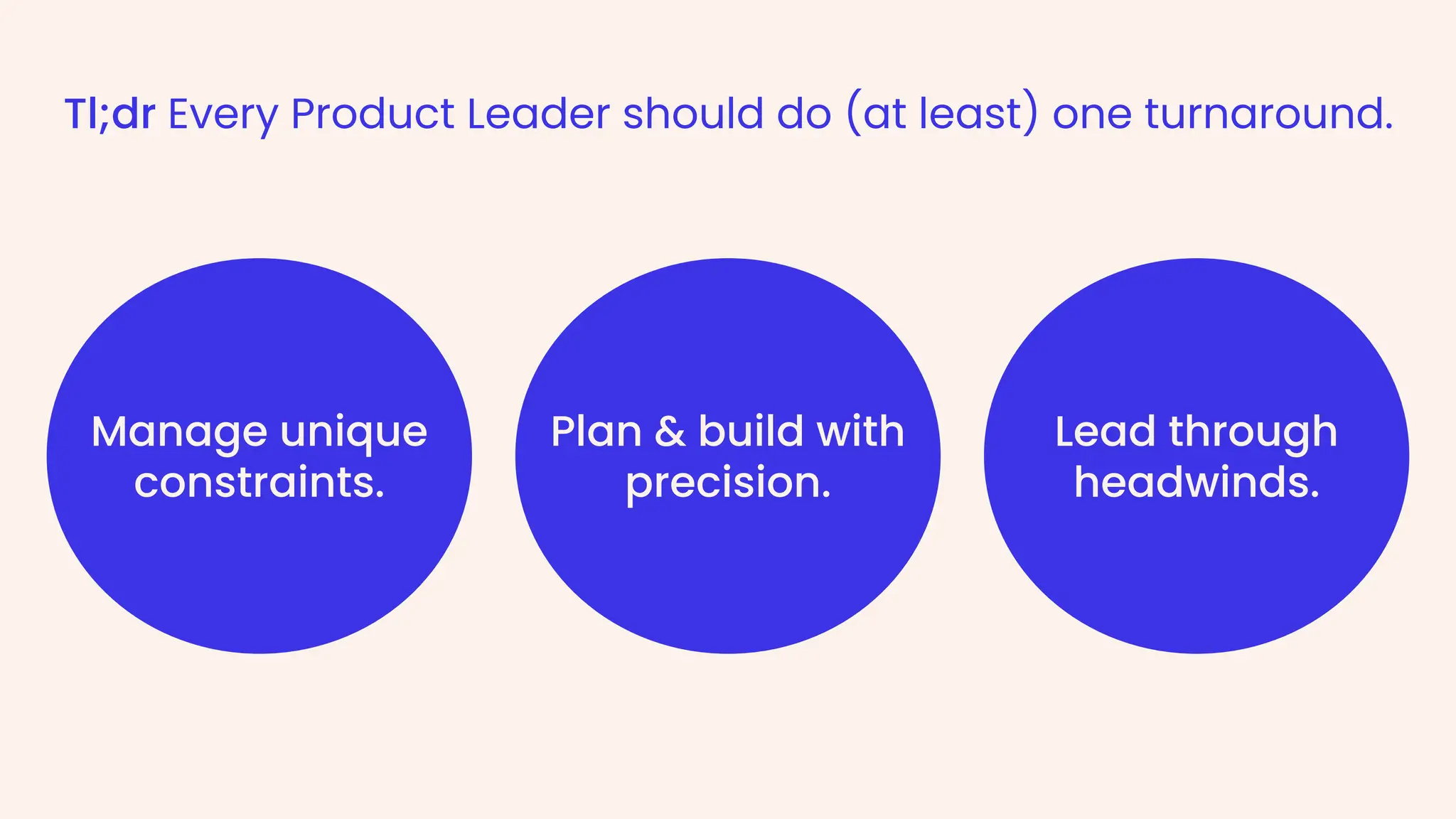 Product Leadership Turnaround slides deck | PDF
