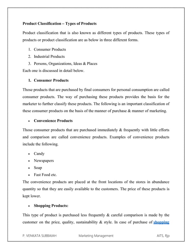 Product levels classification product mix & pricing stratagies | PDF ...