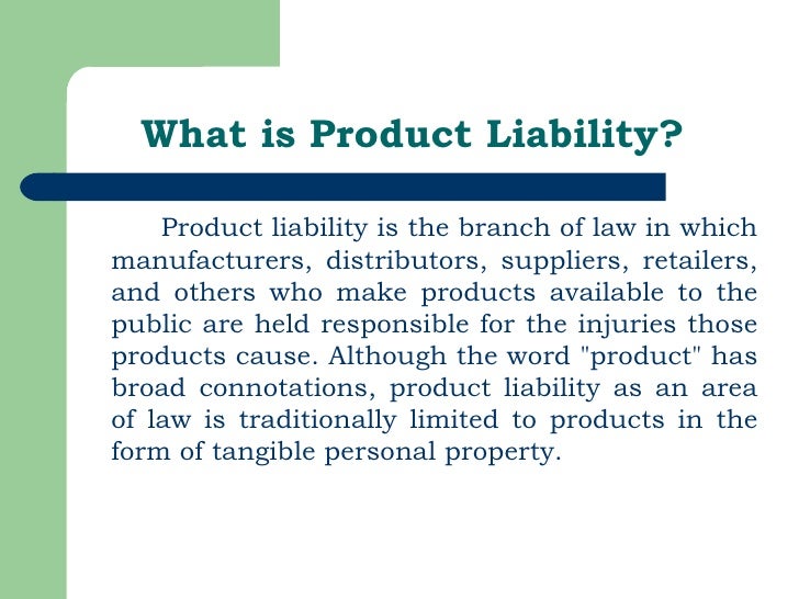Product liability