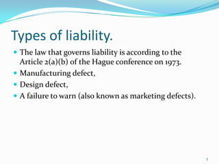 Product liability, litigations in india and class | PPT