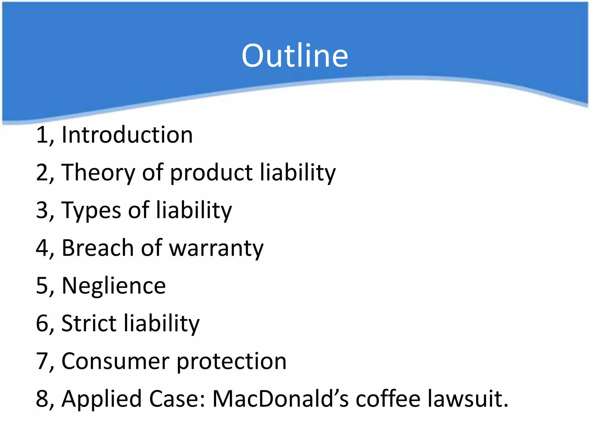 Product liability presentation | PPTX