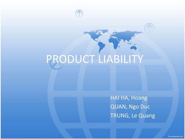 Product liability presentation | PPTX
