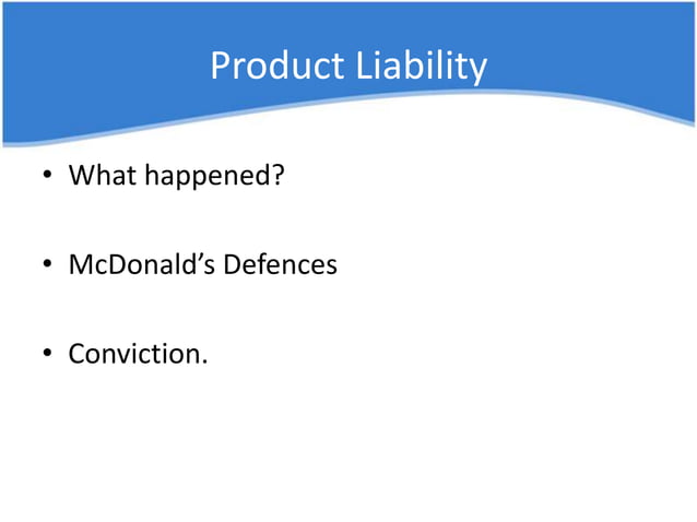 Product liability presentation | PPTX