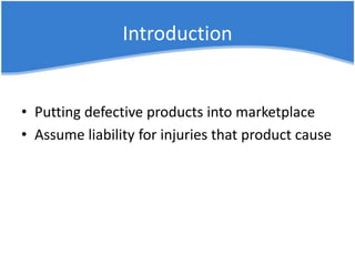 Product liability presentation | PPTX